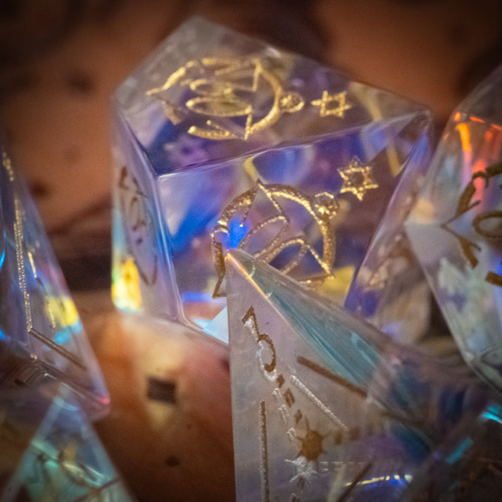 Arcane Prismatic Glass Dice Set – Magni Craftworks